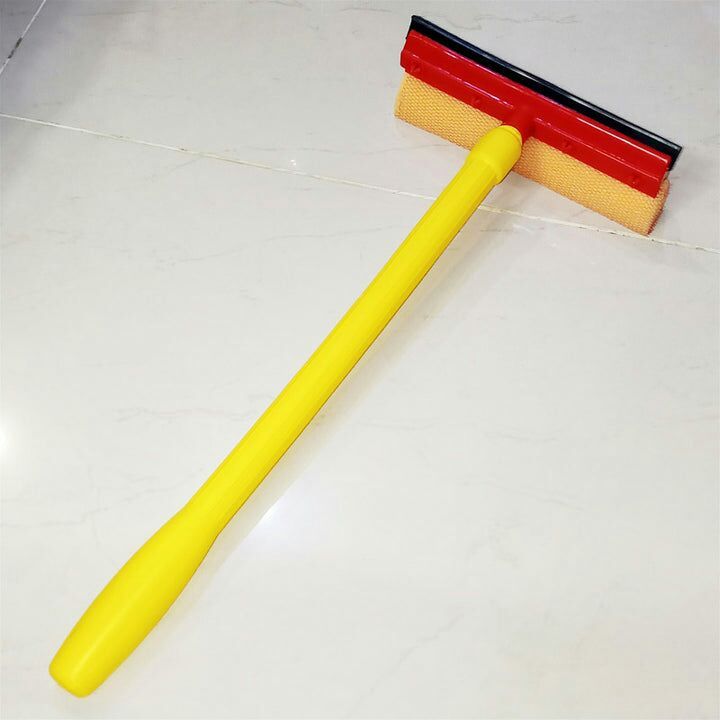 2-in-1 Squeegee Window & Glass Wiper | Double-Sided Foam & Rubber Solar ...