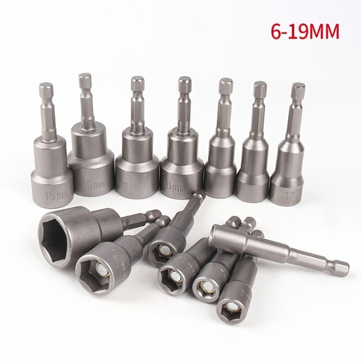 2pcs 6-19mm Magnetic Nut Driver Socket Set Metric Impact Grade Nut ...