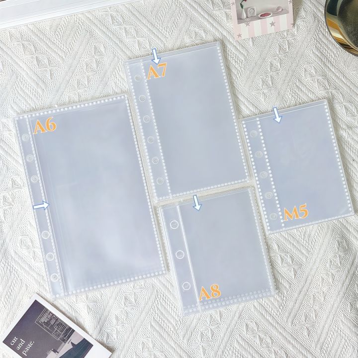 10/20/30/50P/Bag M5/A6/A7 Transparent Loose-Leaf Pages, Plastic ...