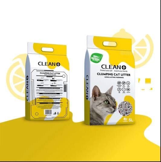 Clean plus Bentoni Lamon Flavour cat litter 5L | Daraz.com.bd