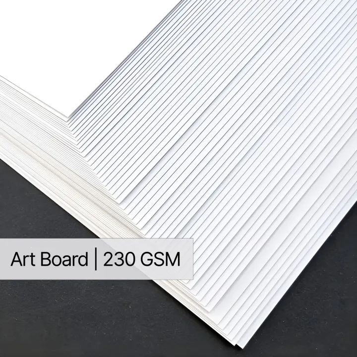 A4 230GSM Premium White Art Board Sheets | High-Quality A4 Art Card ...