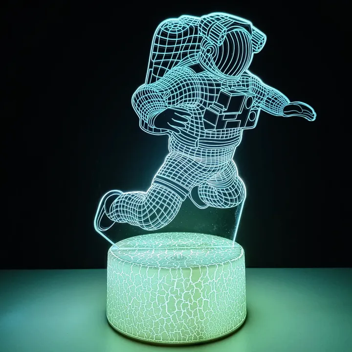 Astronaut Space Themed 3D Led Night Light Spaceman Dimmable Atmosphere ...