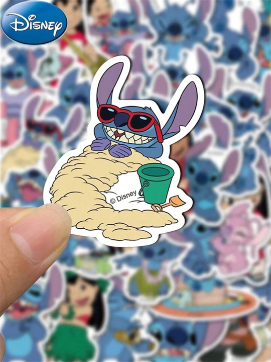 50 Sheets/Set Disney Lilo & Stitch Cartoon Stitch Stickers For Laptop ...