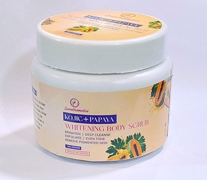 Zuwa Cosmetics Kojic and Papaya Exfoliating Body Scrub - 100gm | Daraz ...