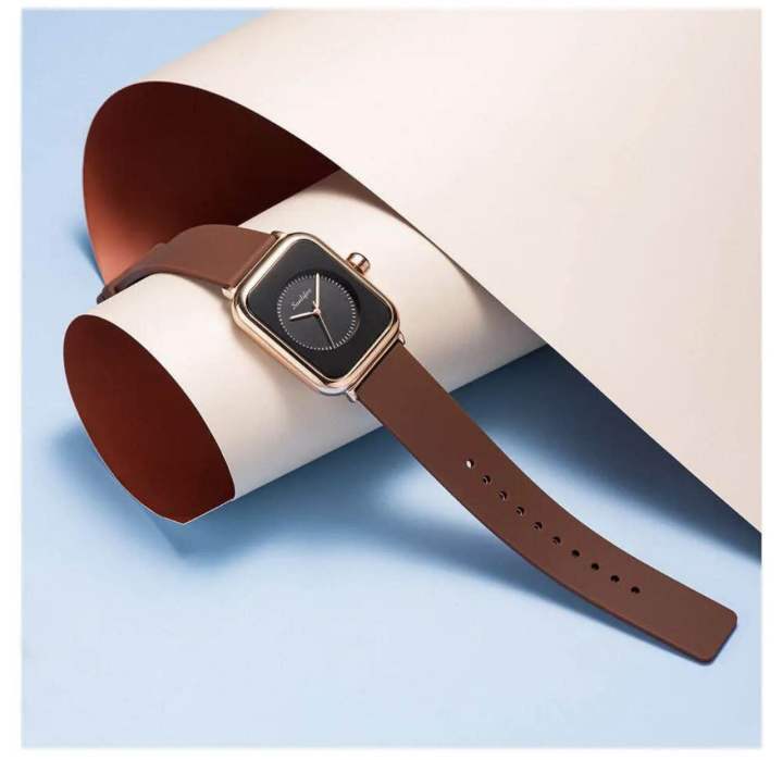 New Fashion Elegant Square Dial Quartz Watch Vintage Style Wristwatch ...