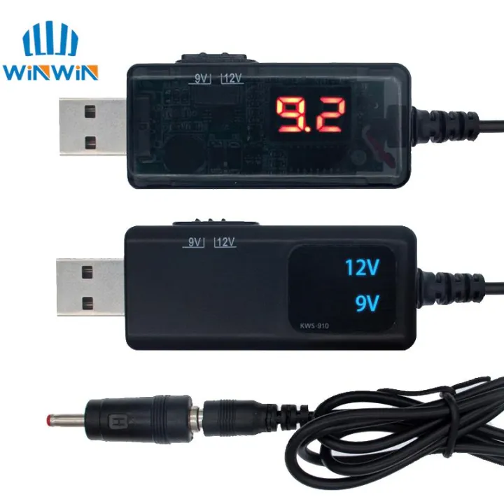 USB Boost Converter DC 5V to 9V 12V USB Step-up Converter Cable + 3.5x1 ...