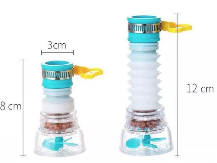 Water Tap Extension Filter 360 Degree Adjustable Water filter tape head ...
