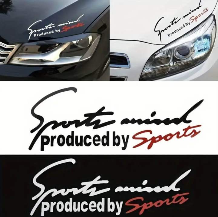 1pc "Sport Mindset" Matte Car Decal - Red & Black, Self-Adhesive Sports ...