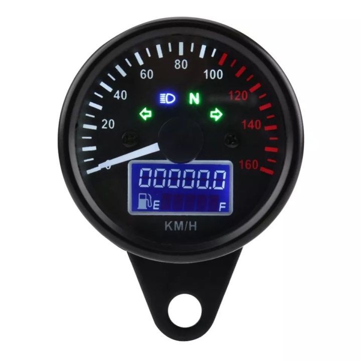 Universal Digital LCD Motorcycle Speedometer Odometer Techometer Gauge ...