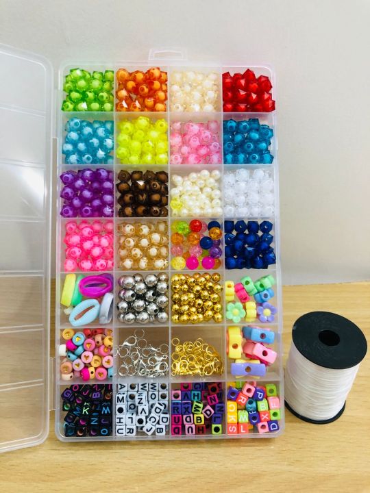 Beads box with Multi designs beads with asseccories | Daraz.pk