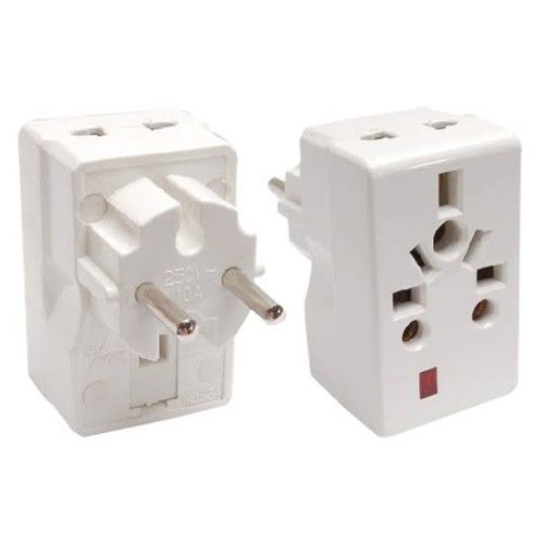 Heavy Duty Multi Plug Adapter - 2 Pin with 3 Sockets, 3-Way Fuse Type G ...