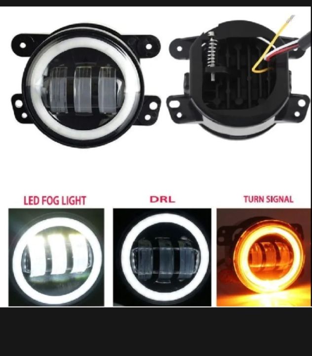 LED FOG LIGHT BUMPER UNIVERSAL 4"INCH (FOG LIGHT PARKING & INDICATOR ...