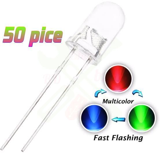 RG 3 Color 5mm Round Led 50 Pice, | Daraz.com.bd