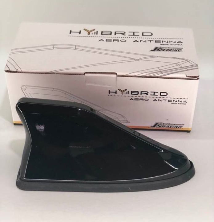 Universal Black Colour Fiber Look Car Roof Top Mount Shark Fin Aerial ...