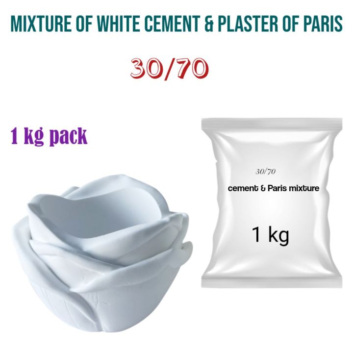 1KG Mixture of White Cement & Plaster of Paris 30/70 | Daraz.pk