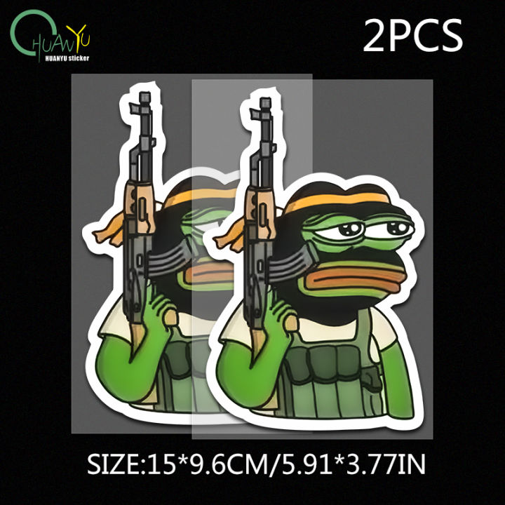 Sad Frog Cartoon Car Sticker Personality Creative Electric Motorcycle ...