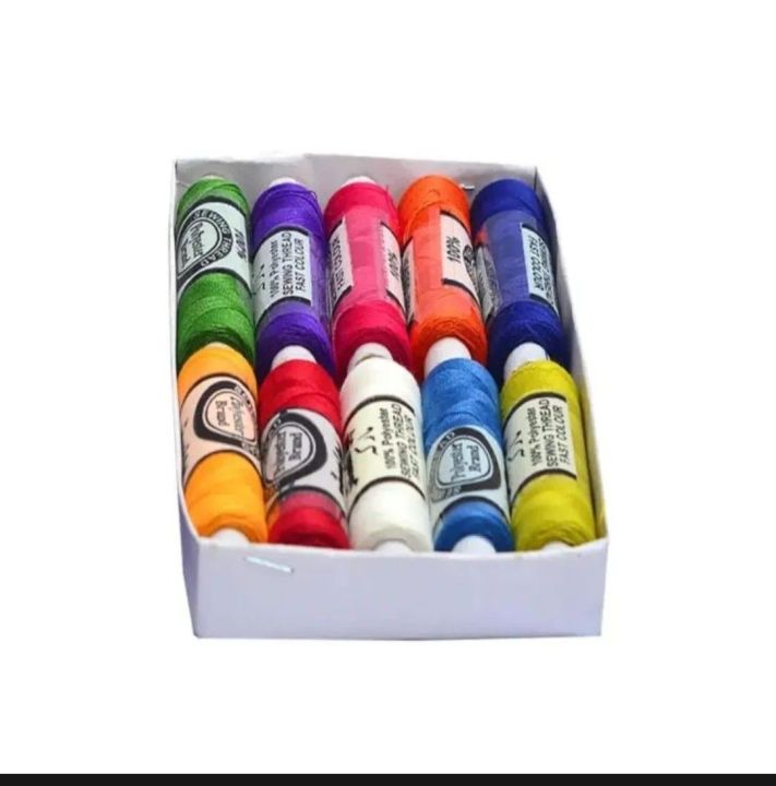 Multi Colours Sweing Threads Box of 10 Reels Silai Dhaga | Daraz.pk
