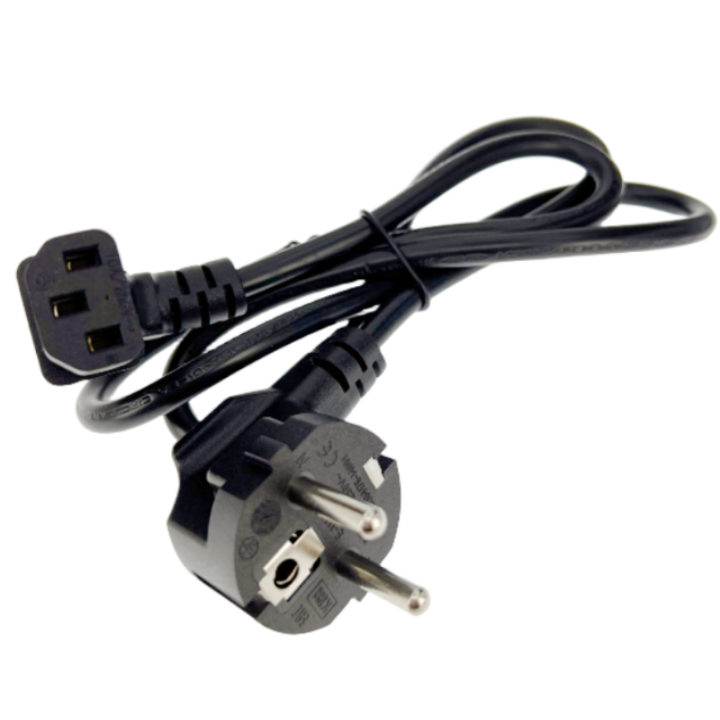 Angled C13 Computer EU Power Cable European Type F Adapter Plug to IEC ...
