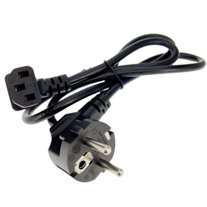Angled C13 Computer EU Power Cable European Type F Adapter Plug to IEC ...