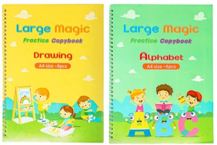 Set of 4 and set of 2 Sank Magic Learning Book with Magic Pen & refills ,Practice book For ...