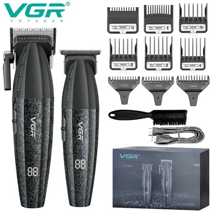 VGR Professional Combo Hair Trimmer Barber Hair Clipper Rechargeable ...