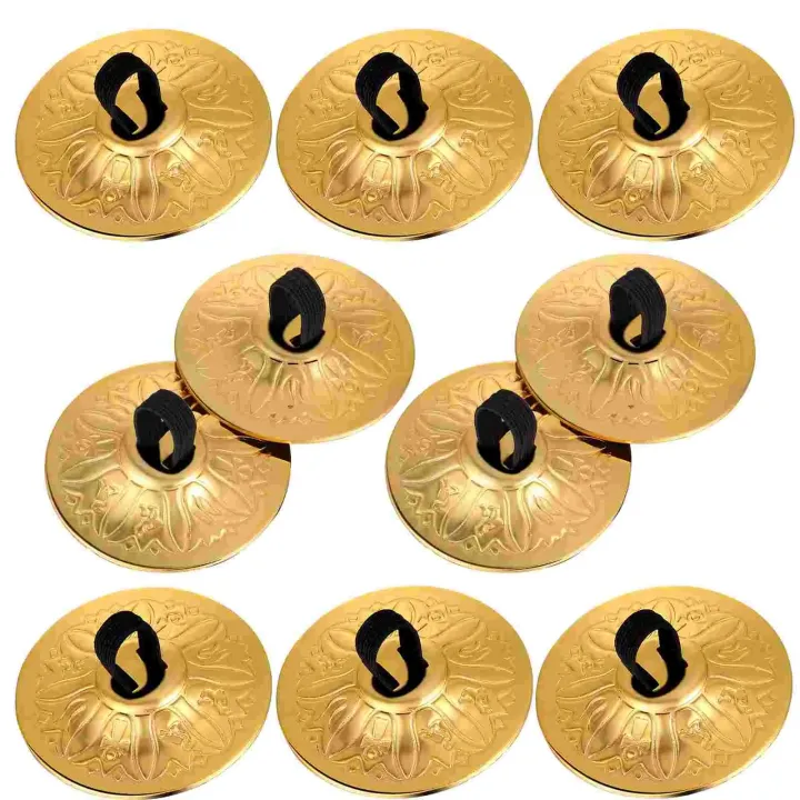 4PCS Copper Finger Cymbals Small Finger Cymbals Belly Dancing Mini ...