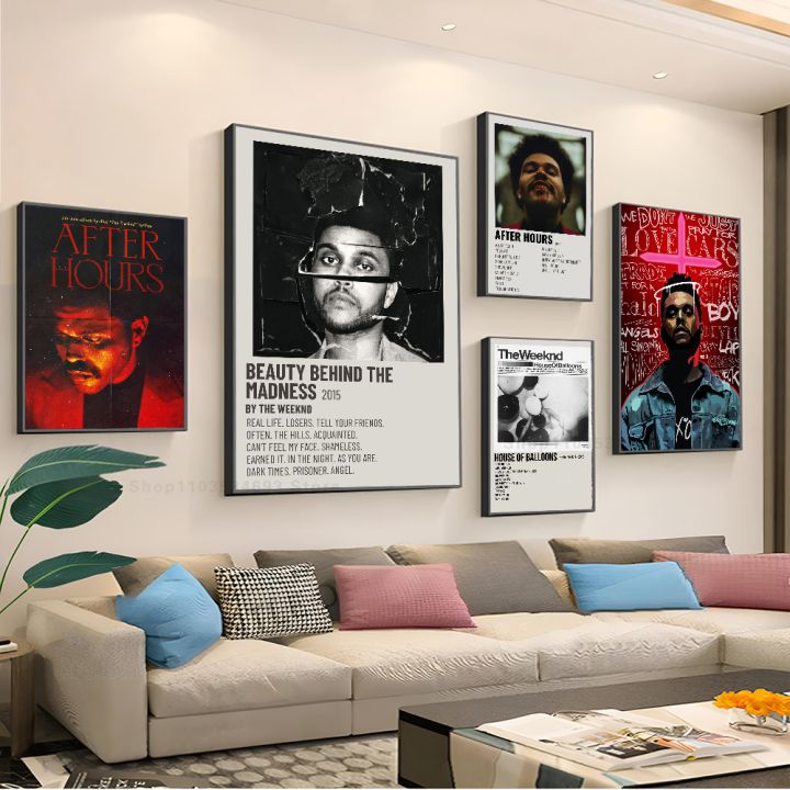 1PC Singer The Weeknd Poster Self-adhesive Art Waterproof Paper Sticker ...