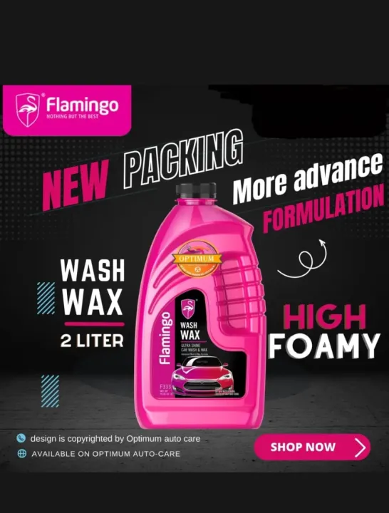 Flamingo Car Wash & Wax Shampoo -2 Litre| Flamingo Ultra Shine Car ...