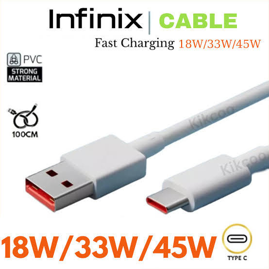 Infinix Original Data Cable Type C Super Fast Charging Cable For All ...