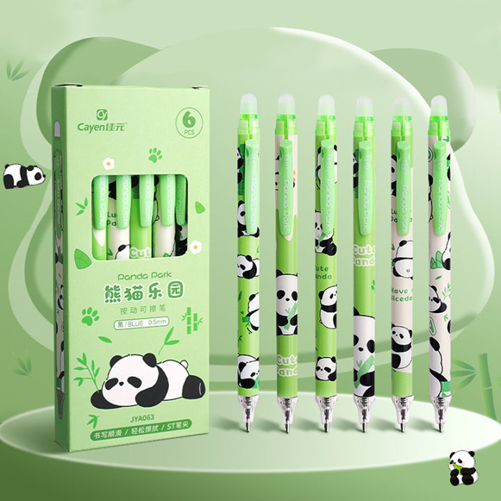 6Pcs Cute Capybara Panda Gel Pens Set Erasable Pens Office School ...