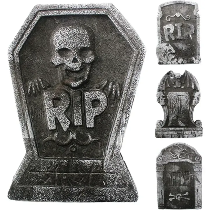 Halloween Yard Signs Tombstone Decoration Cemetery 4 Different Foam ...
