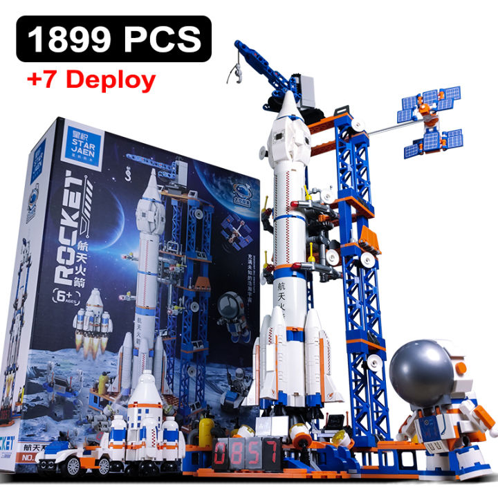 Space Aviation Manned Rocket Building Blocks With Astronaut Figure City ...