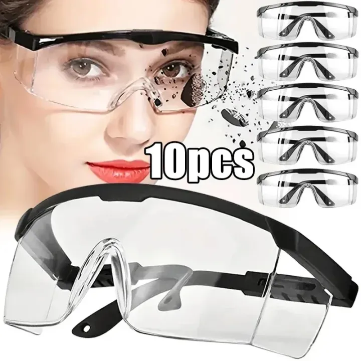 3/10Pcs Anti-Splash Work Safety Glasses Eye Protecting Lab Goggles ...