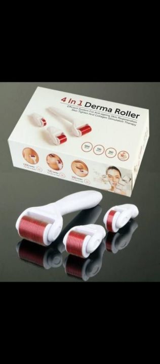 Derma Roller Skin Therapy 4 in 1 Derma Messo Skin & Hair Therapy Roller ...