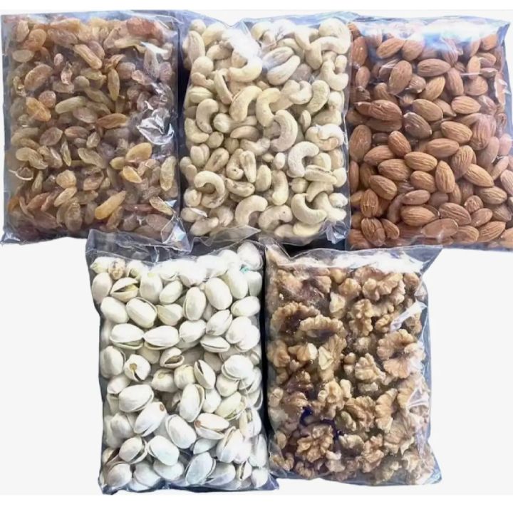 COMBO Set -Kaju 250 Gm, Pista 250 Gm, Badam 250 Gm, Kismis 250 Gm ...