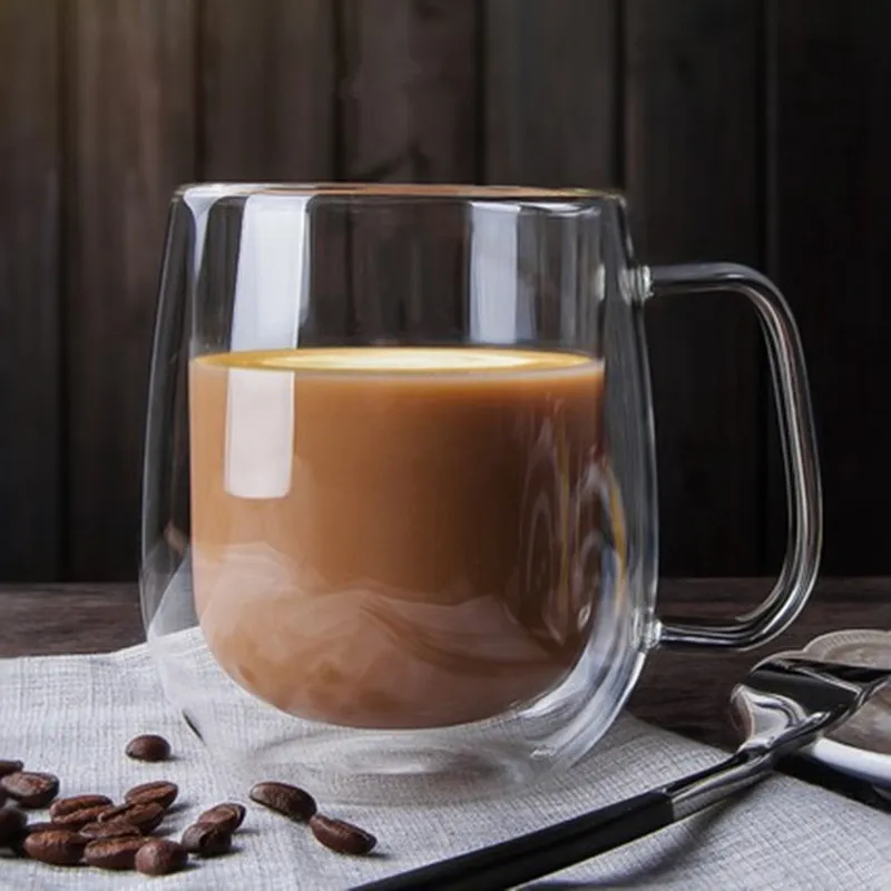 Double Wall High Borosilicate Glass Mug Heat Resistant Handle Coffee Milk Juice Water Cup Bar Drinkware Coffeeware Lover Gift Daraz .np