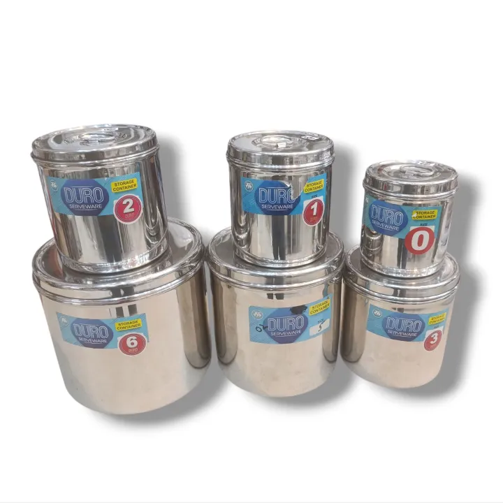 Duro Stainless Steel Food Storage Kitchen Canisters, Containers, Boxes ...