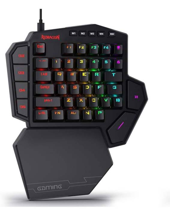 Redragon K585 DITI Wired One-Handed RGB Mechanical Gaming Keyboard, 42 ...
