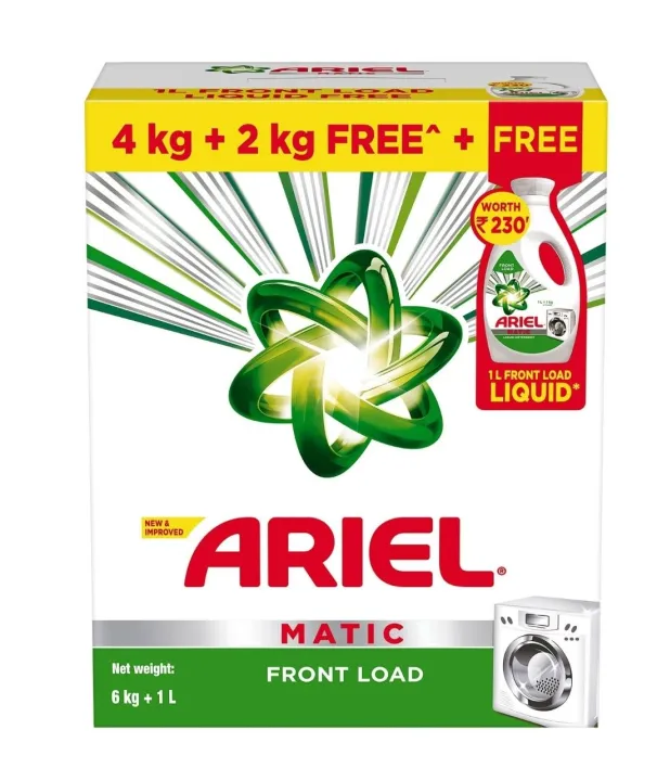 Ariel Matric Detergent Powder 4 kg plus 2Kg Free and 1 Liters free ...