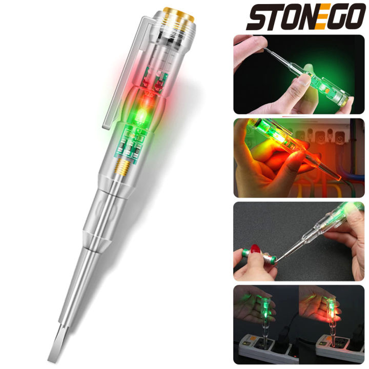 STONEGO 1PC Voltage Tester Pen 70V-250V Induction Power Detector Pen ...