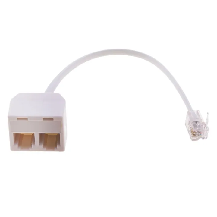 Telephone Splitter Male to 2 Female Converter Cable RJ11 6P4C Telephone ...
