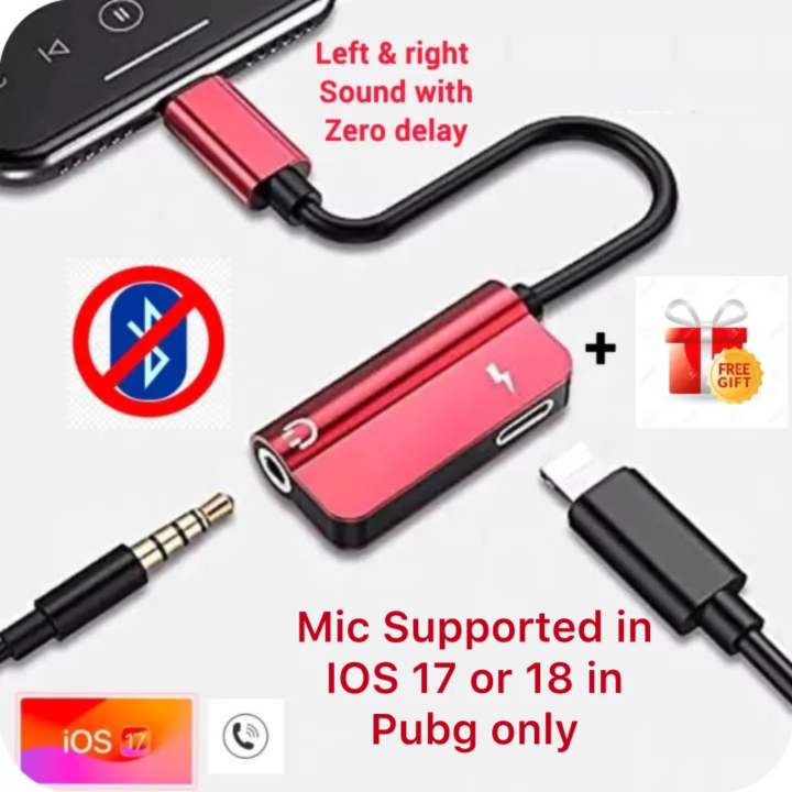 Free Pubg Thumb with Lightning to 3.5mm 2 in 1 Earphone Audio Adapter ...