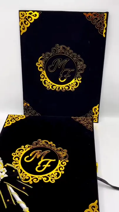 Personalized Nikkah booklet with box I premium velvet quality nikkah ...