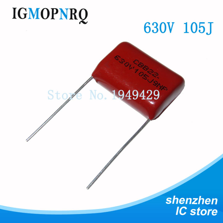 New 10PCS/Lot CBB capacitor 105 630V 105J 1UF 1000NF P20 630V105J CL21 ...