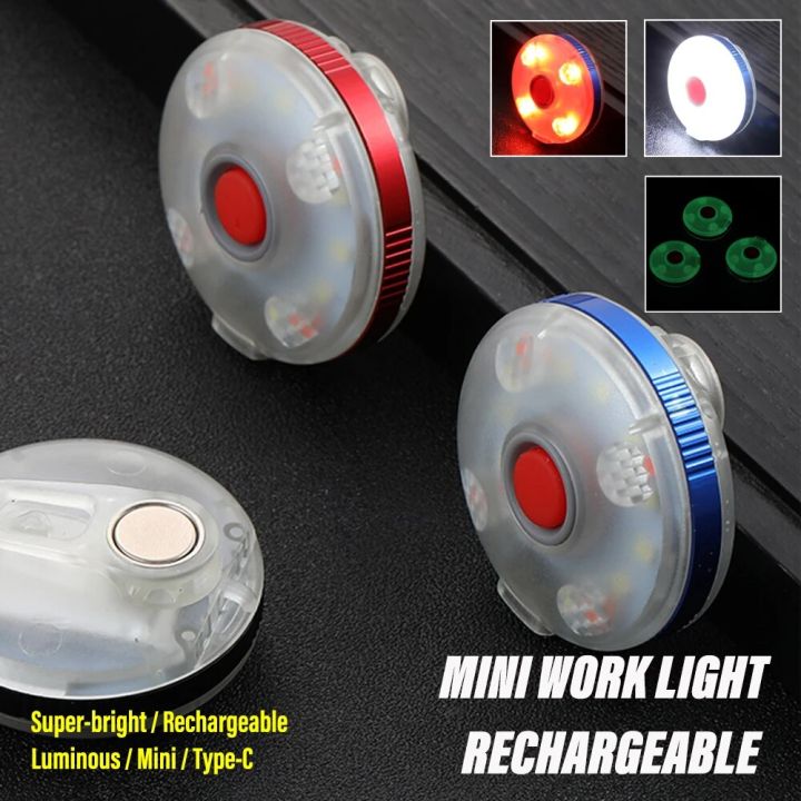 Super Bright MINI LED Flashlight Rechargeable Work Light Round Camping ...