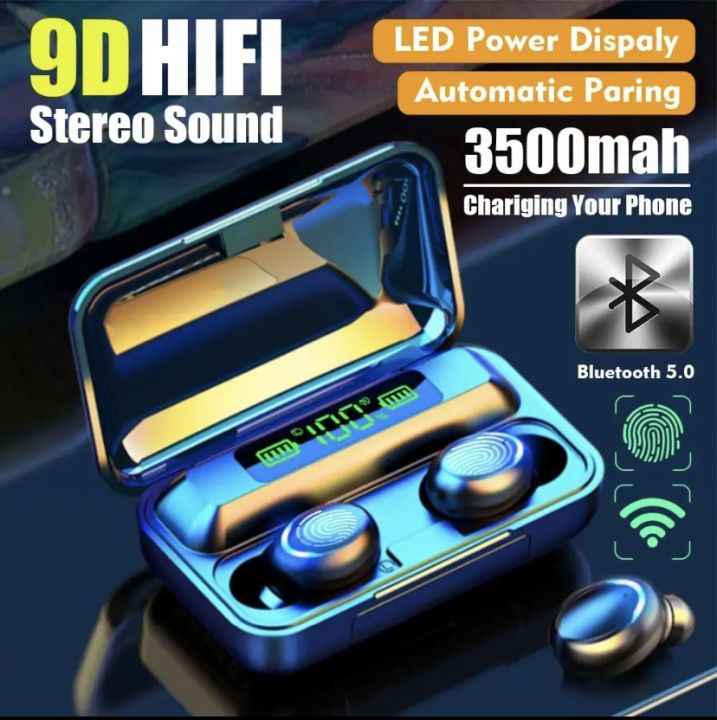 M19 / M10 / F9 Digital Wireless Earbuds Full Set with Box - Airdotspro TWS Bluetooth 5.0 Stereo ...