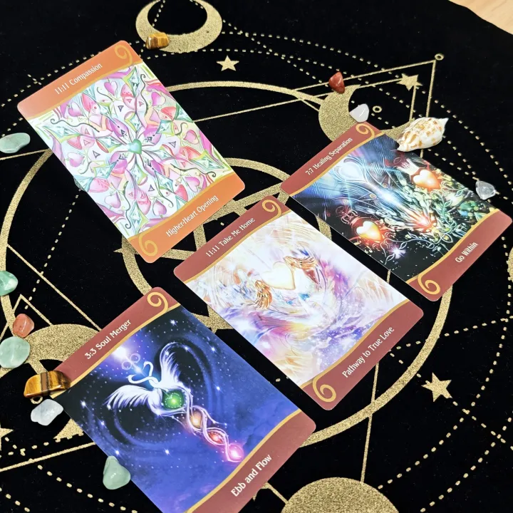 Twin Flame Ascension Oracle Deck 55pcs Fortune Telling Card Game Fate ...