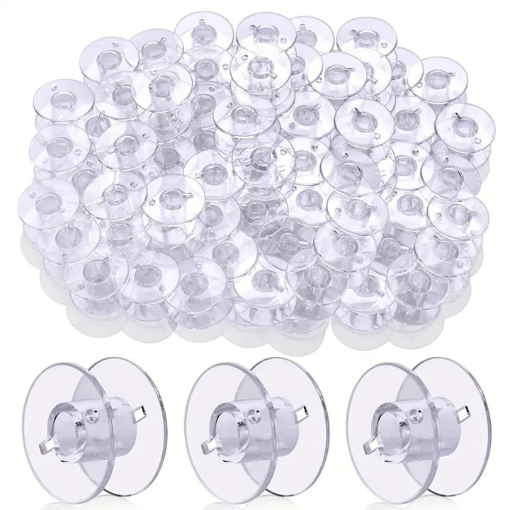 20/50pcs Sewing Bobbin Spool Transparent Plastic Sewing Bobbin For ...
