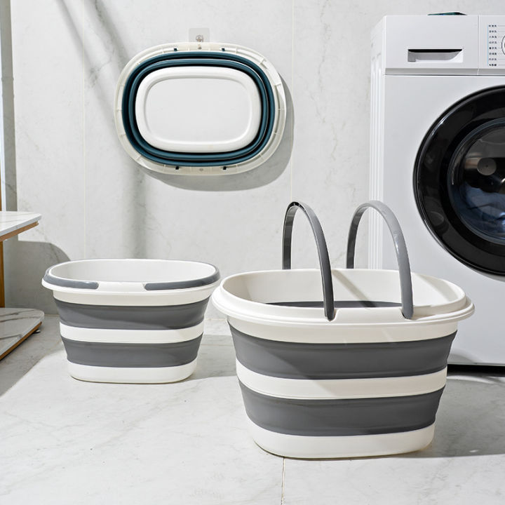 Home Foldable Laundry Bucket, Mop Bucket, Square Double Handheld ...