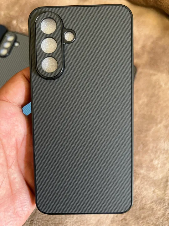 Samsung Galaxy A15 Carbon Fiber Texture Lining Soft Back Case for ...
